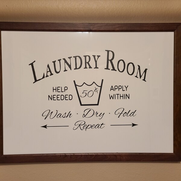 Laundry Room Vinyl Wall Decal - Etsy