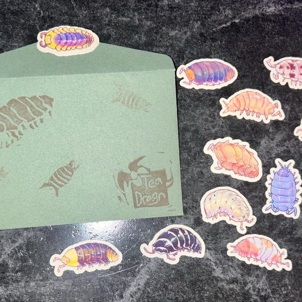 Isopods Mini Stickers - Small Vinyl Stickers 10 Pack - Etsy