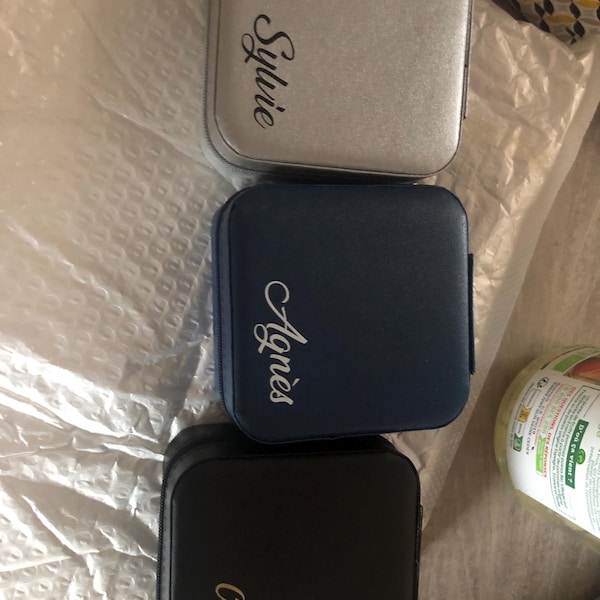 Personalized Velvet Jewelry Box,initials & Name Travel Jewelry Case ...