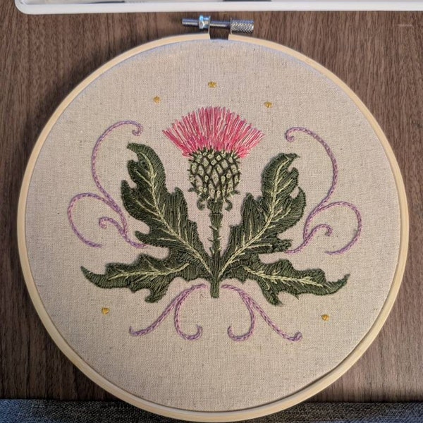 Scottish Thistle Embroidery Kit ; Flower Design ; Cultural Needlepoint ...