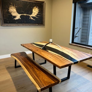 Live Edge Dining Tables Custom Monkey Pod Slabs Handmade - Etsy