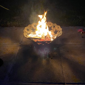 Fire Pit Star Design Hand Made Fully Welded Firepit | Etsy UK