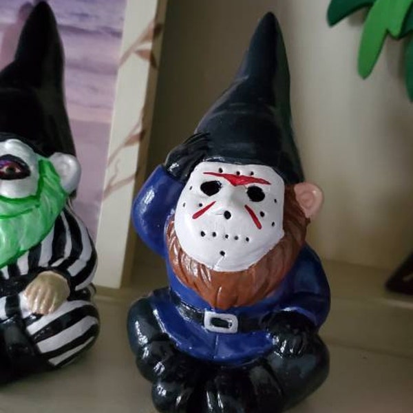 Hand Painted Beetlejuice Gnome - Etsy