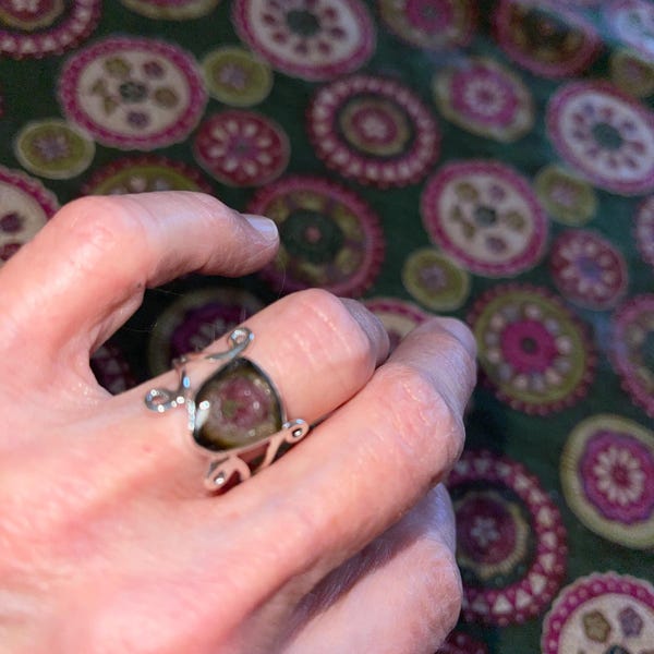 Large Ruby Zoisite Gemstone Ring, 925 Sterling Silver Ring, Statement Ring, Ruby Zoisite Jewelry ...