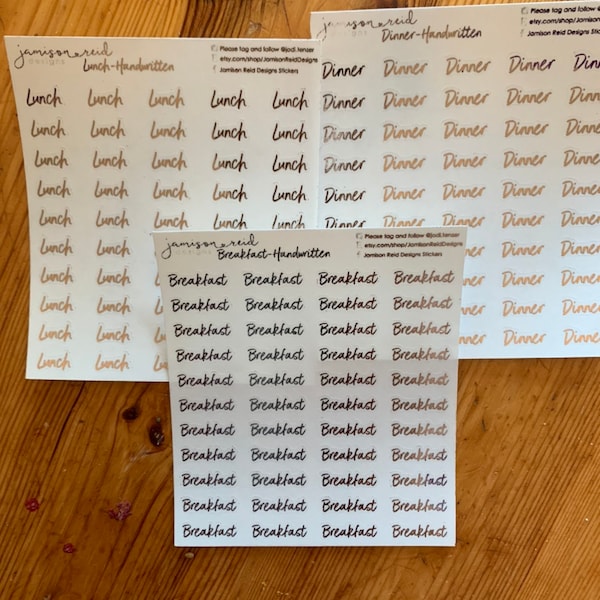 HANDWRITTEN Clear or Matte Word Planner Stickers , Transparent ...