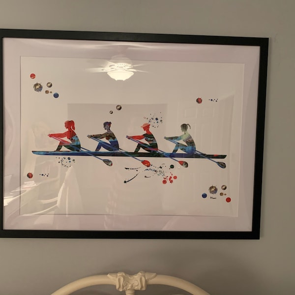 Rowing Sport Print Female Rowing Team Rower Poster Rowing Girls Team ...