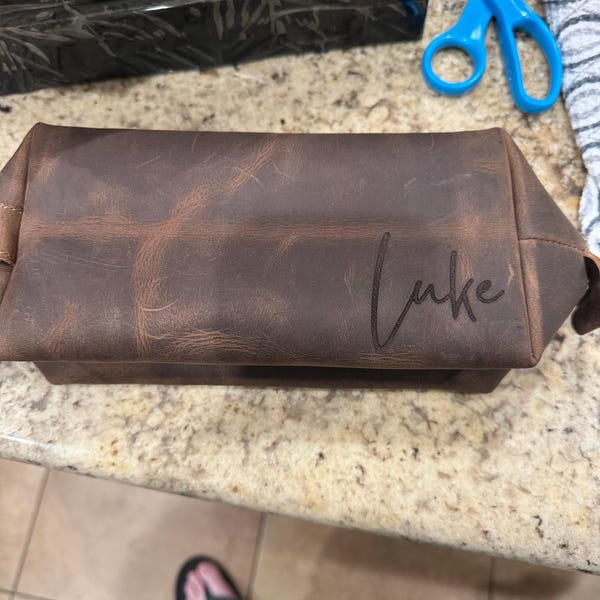 Golf Ball Personalized Dopp Kit, Groomsmen Gifts, Men's Leather ...