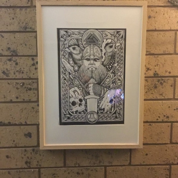 Odin Digital Print Fantasy Art Printable Viking Wall Art INSTANT ...