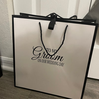 To My Groom on Our Wedding Day Gift Bag / Groom Gift Bag / Groom Gift ...