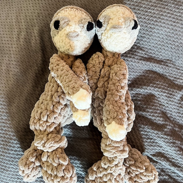 MINI Sunny Sloth Knotted Lovey — Crochet Sloth PATTERN - Etsy