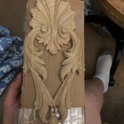 Victorian Flourish: Carved Wooden Archway Keystone, Unpainted, 1pc ...