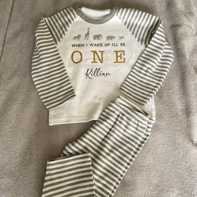 Personalised 1st Birthday Pyjamas, Baby Girl Pjs, Swan Theme, First ...
