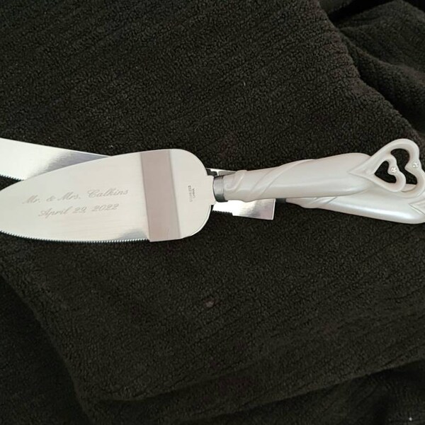 Gifts Infinity Personalized Wedding Cake Knife and Server Set Free ...