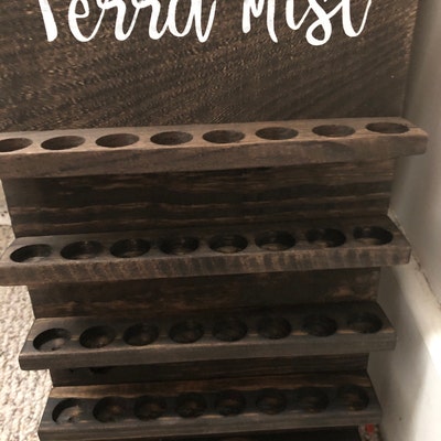 Rustic Essential Oil Shelf / Wood Essential Oil Wall Display - Etsy
