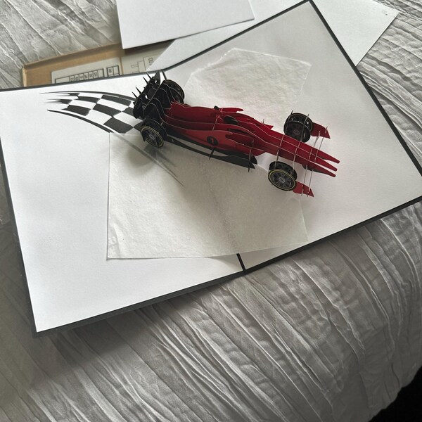 Handmade 3D Pop up Card Formula One F1 Race Car Birthday Anniversary ...