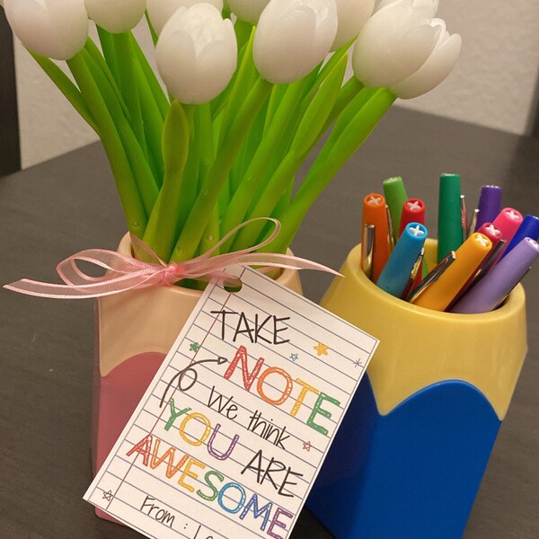 Take Note You Are Awesome Gift Tags, Editable Thank You Gift Tags ...