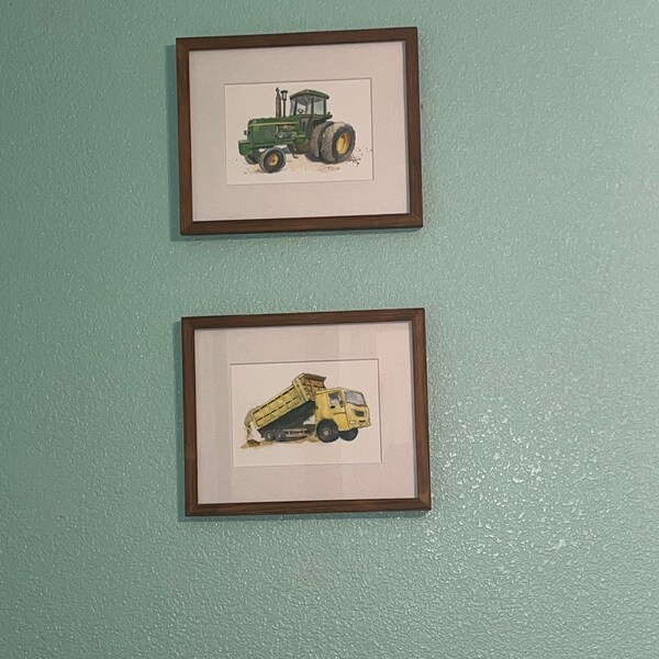 Green Tractor Print #6, Boys Room Wall Decor, Tractor Wall Art, Farm ...