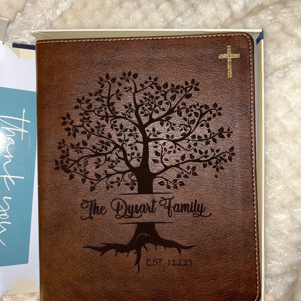 Personalized NIV Family Bible, Custom Engraved NIV Family Tree ...