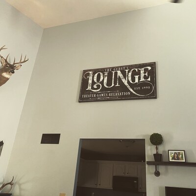 Modern Farmhouse Wall Decor Family Lounge Sign Large Rustic Wall Art ...