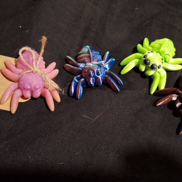 3 Pack of Jumping Spider Fidgets | Little 3D Printed Articulating ...