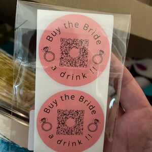 Buy the Bride a Drink Sticker Venmo Sticker Venmo QR Sticker ...