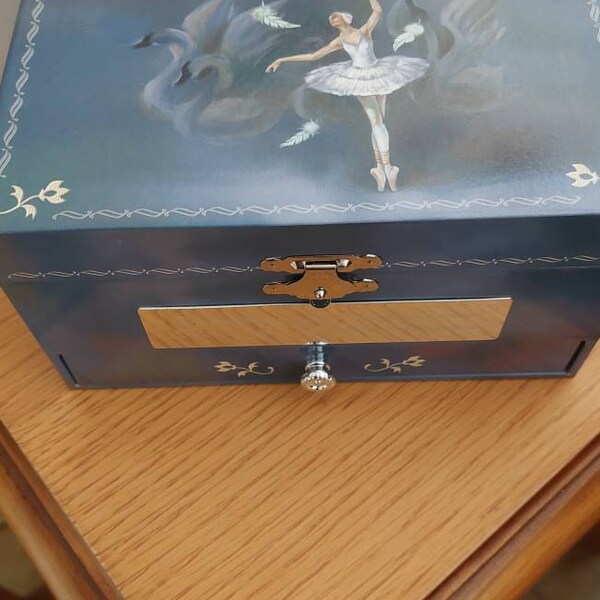 A Thousand Years Music Box, Solid Oak Dancing Couple Music Box ...