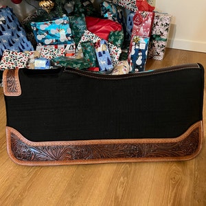 Custom Made Western Saddle Tapaderos Stirrups Leather Handmade Sewn ...