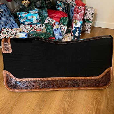 Custom Made Western Saddle Tapaderos Stirrups Leather Handmade Sewn ...