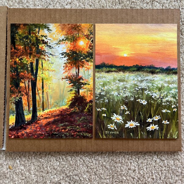 Autumn Forest Landscape Art PRINT, Fall Trees Wall Art, Autumn Leaves ...