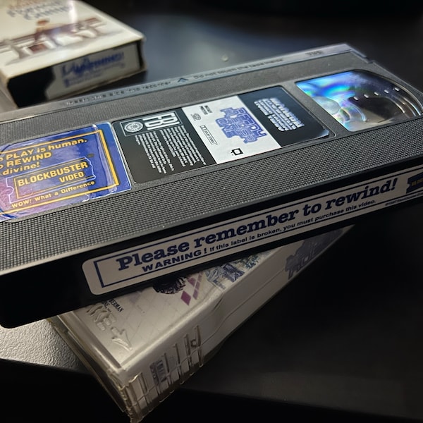 Please Remember to Rewind - Blockbuster Video Rental VHS - Vinyl Die ...