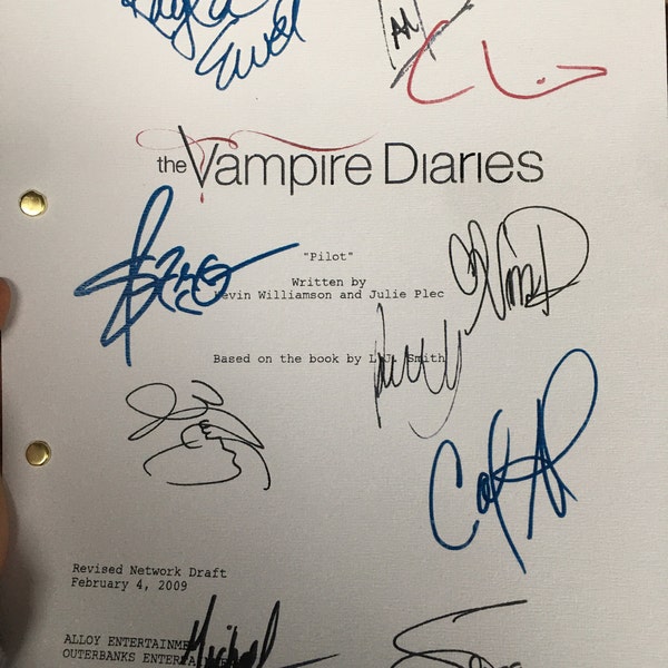 The Vampire Diaries Pilot TV Script Screenplay With Signatures ...