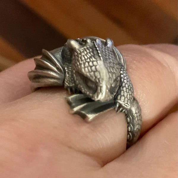 Toothless Ring Sterling Silver, How to Train Your Dragon Ring, Unisex ...