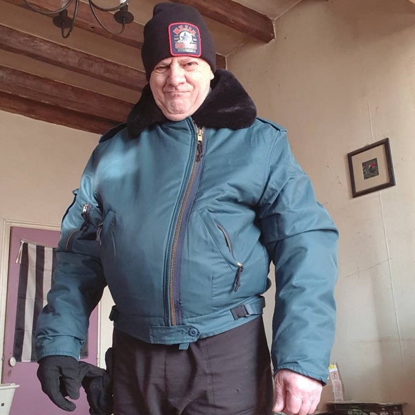 Veste d'uniforme de protection civile suédoise originale denim bleu ...