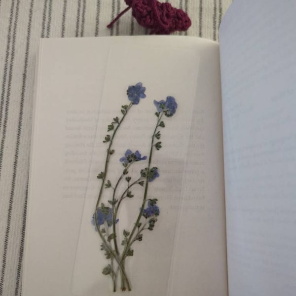 Forget-me-not Bookmark | Real Dried Flowers | Gift for Reader ...