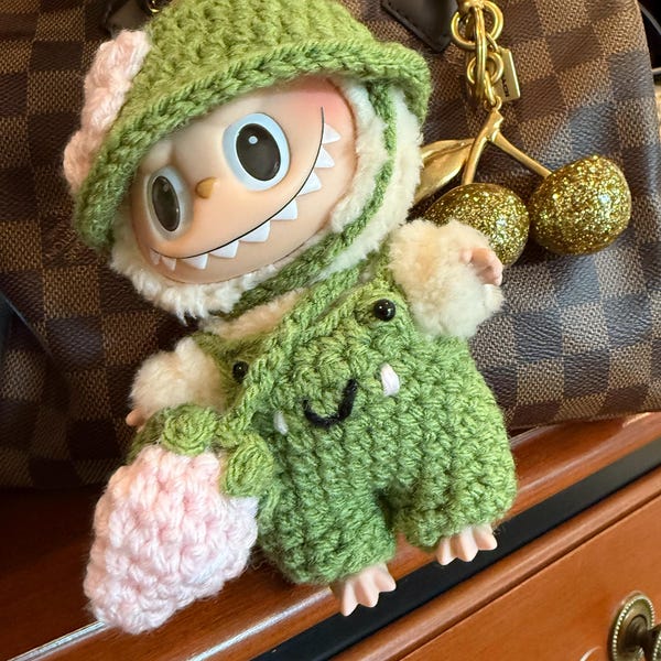 Labubu Crochet Frog Clothes - Etsy