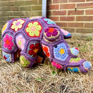 Nellie the Elephant African Flower Crochet Pattern - Etsy