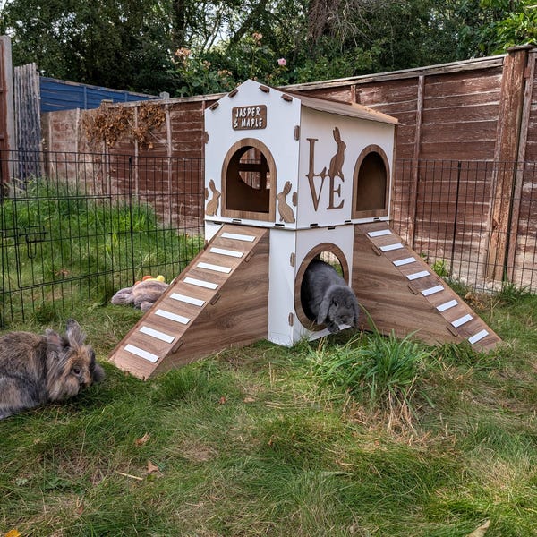Modern Rabbit House, Wooden Rabbit Castle, Rabbit House, Rabbit Castle ...