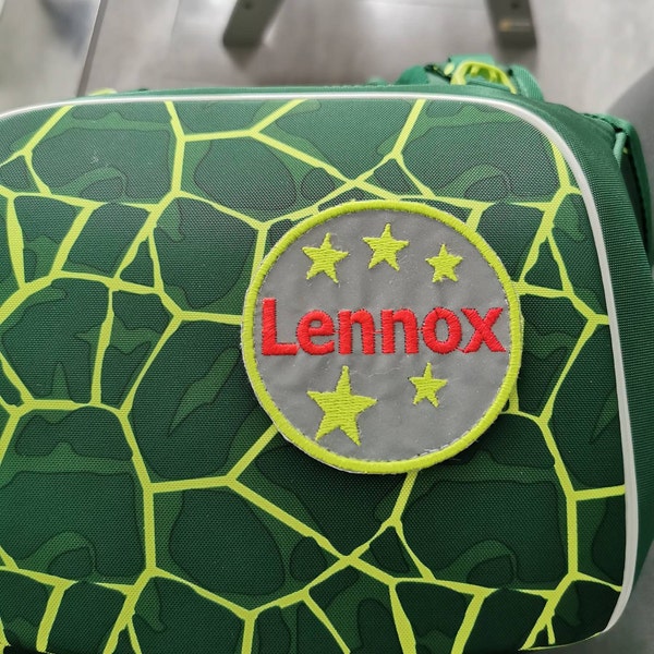 Reflektor Kletti für Schulranzen mit Wunschnamen - Etsy.de