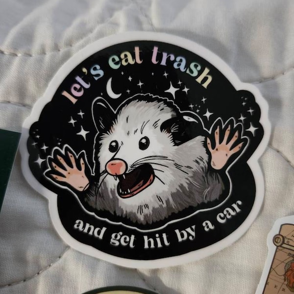 Funny Possum Sticker Unhinged Decal Oppossum Sticker Ironic Mental ...