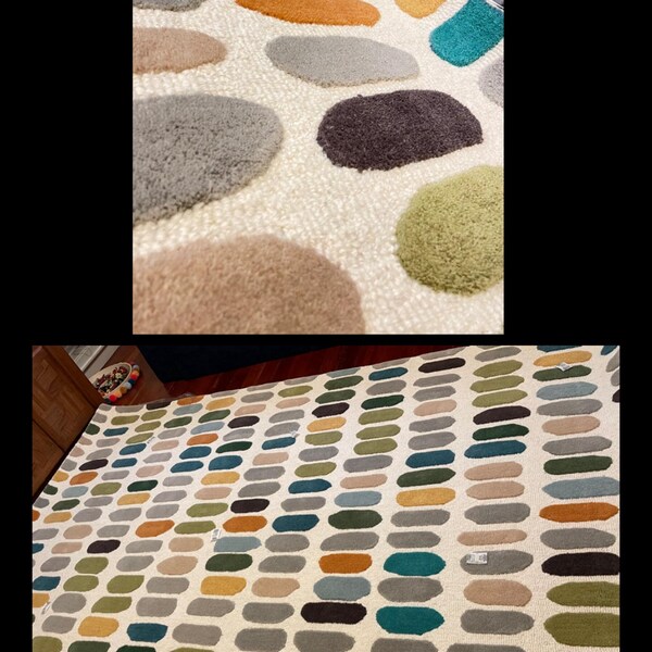 Octavia Lazy Leopard Rug 100% Wool Handmade Tuft Rug Indoor Tufted Rug ...