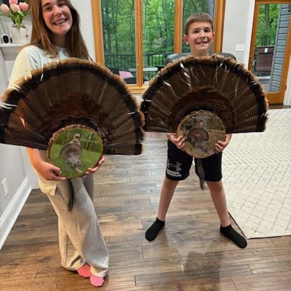 Custom Turkey Fan Mount - Turkey Fan With Color Photo - Turkey Fan ...