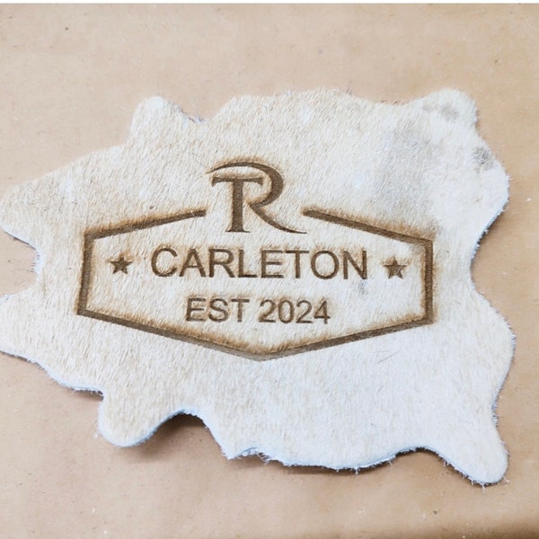 Cowhide Wedding Favors for Guests Real Cowhide Coasters Brown and White ...