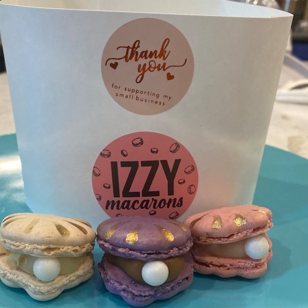 Seashell Macarons 15 or 30 - Choose Your Flavors - Edible Macaroons ...