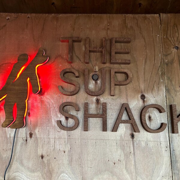 Free Standing Letters, 3 Pieces, Custom Oak Wood 3d Letters, Decorative ...