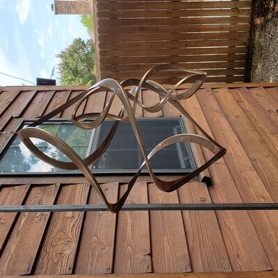 Infinity Copper Sculpture, Wind Spinner, Garden Art - Etsy