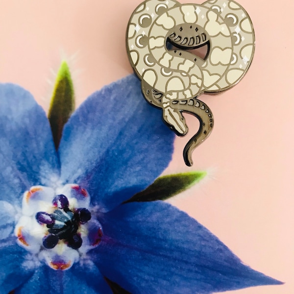 Snake Enamel Pin - Brazilian Rainbow Boa Pin, Rainbow Metal Pin ...