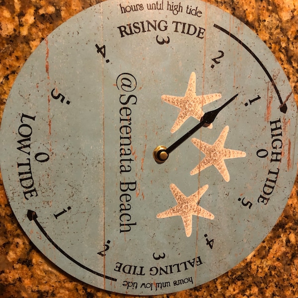 Starfish Tide Clock- Personalized Tide Clock - Etsy
