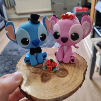 Cake Topper Stitch Angel Stitch Figure Wedding Cake Decoration Stitch ...