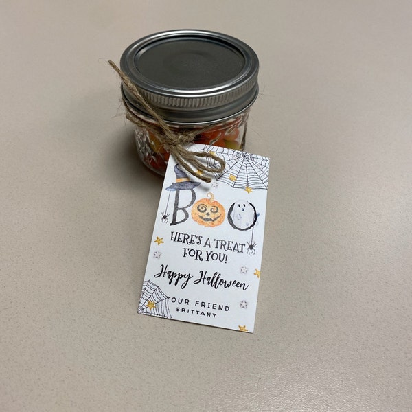 Printable Halloween Favor Tag Template, Boo Gift Tags, Trick or Treat ...