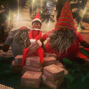 Christmas Elf Sized Elfazon Boxes amazon Elf Prop Idea - Etsy Australia